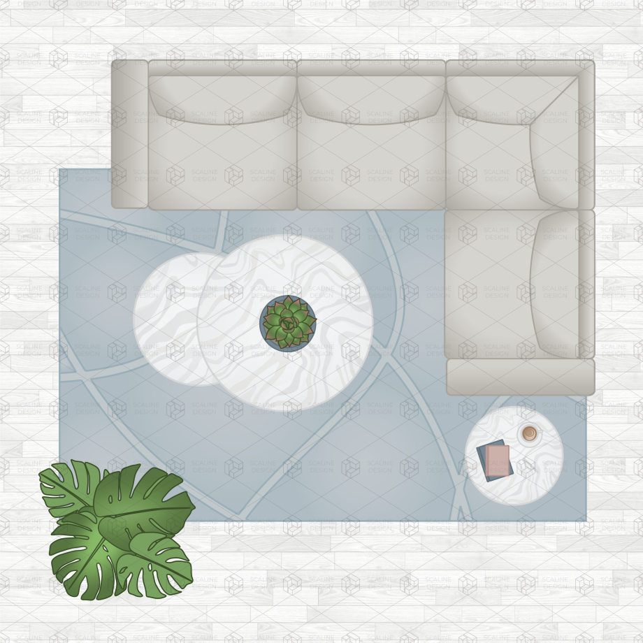 Vector & PNG Living Room Top View Furniture - Architectural drawings ...