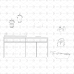 CAD & Vector Baby and Toddler furniture elevation - Architectural ...