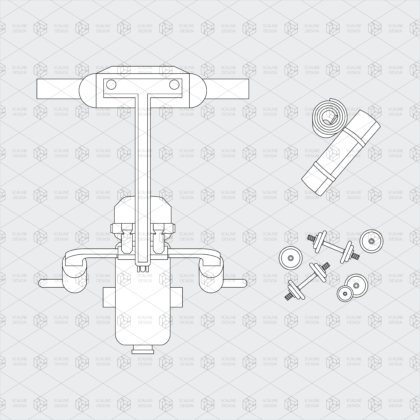CAD & Vector Gym and Sport equipment top view - Architectural drawings ...