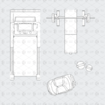 CAD & Vector Gym and Sport equipment top view - Architectural drawings ...