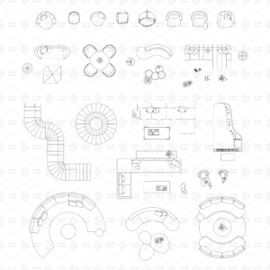 CAD & Vector Lounge furniture sofa top view - Architectural drawings ...